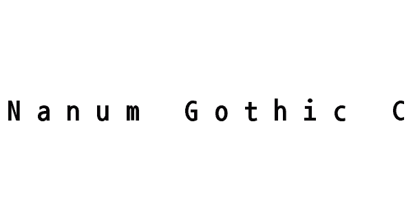 Nanum Gothic Coding Bold